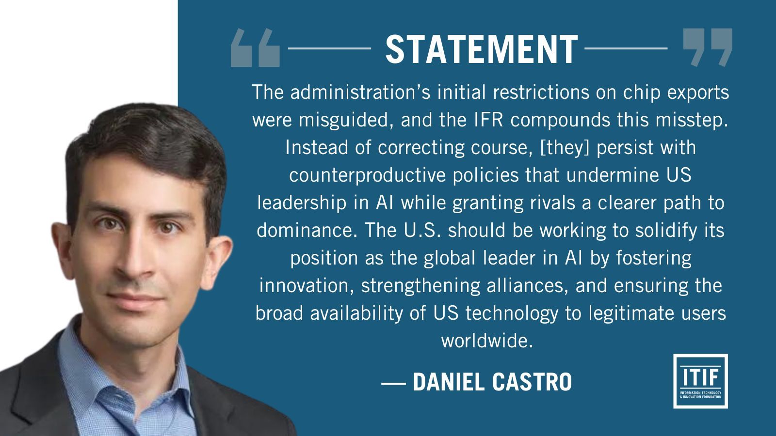 AI Diffusion Rule Threatens US Leadership, Warns ITIF | ITIF