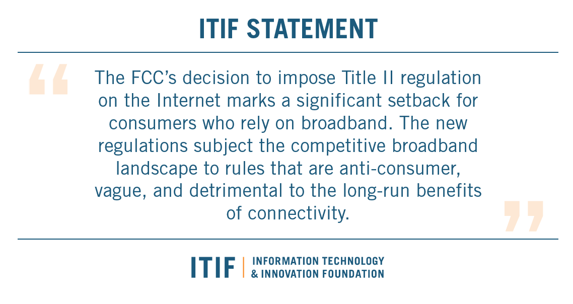 FCC’s Title II Order Will Hurt Consumers and Is Unlikely to Survive in ...