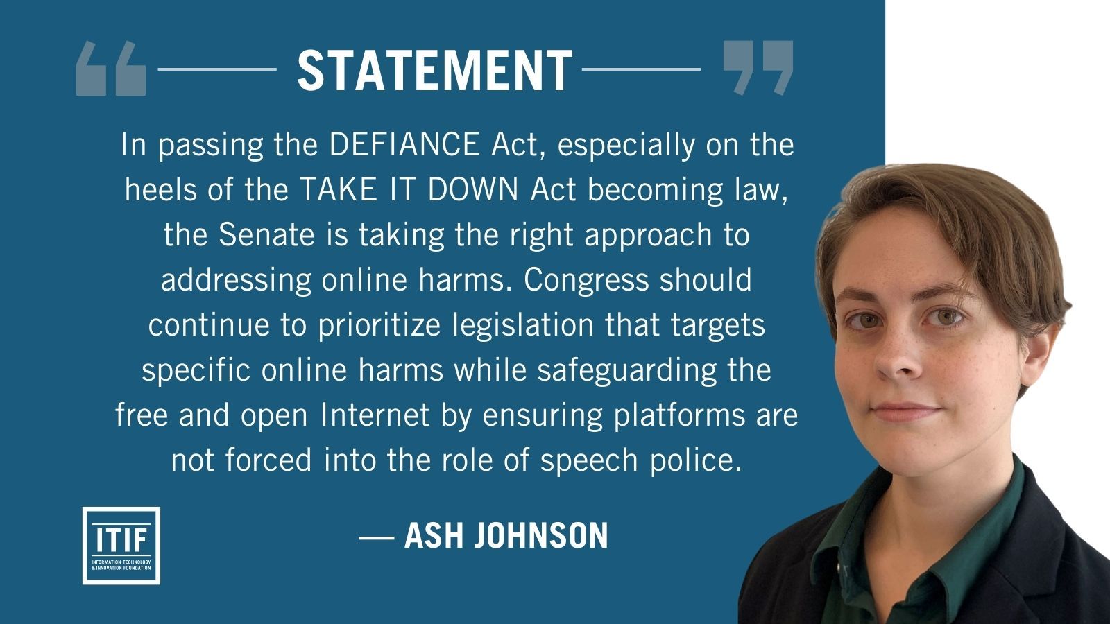 The DEFIANCE Act Shows How to Govern AI Without Overreach, Says ITIF | ITIF