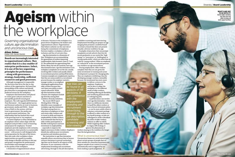 Ageism within the workplace – Read Alison Gaines’ latest article in ...