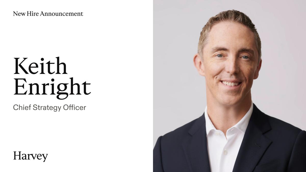 Keith Enright Joins Harvey as Chief Strategy Officer