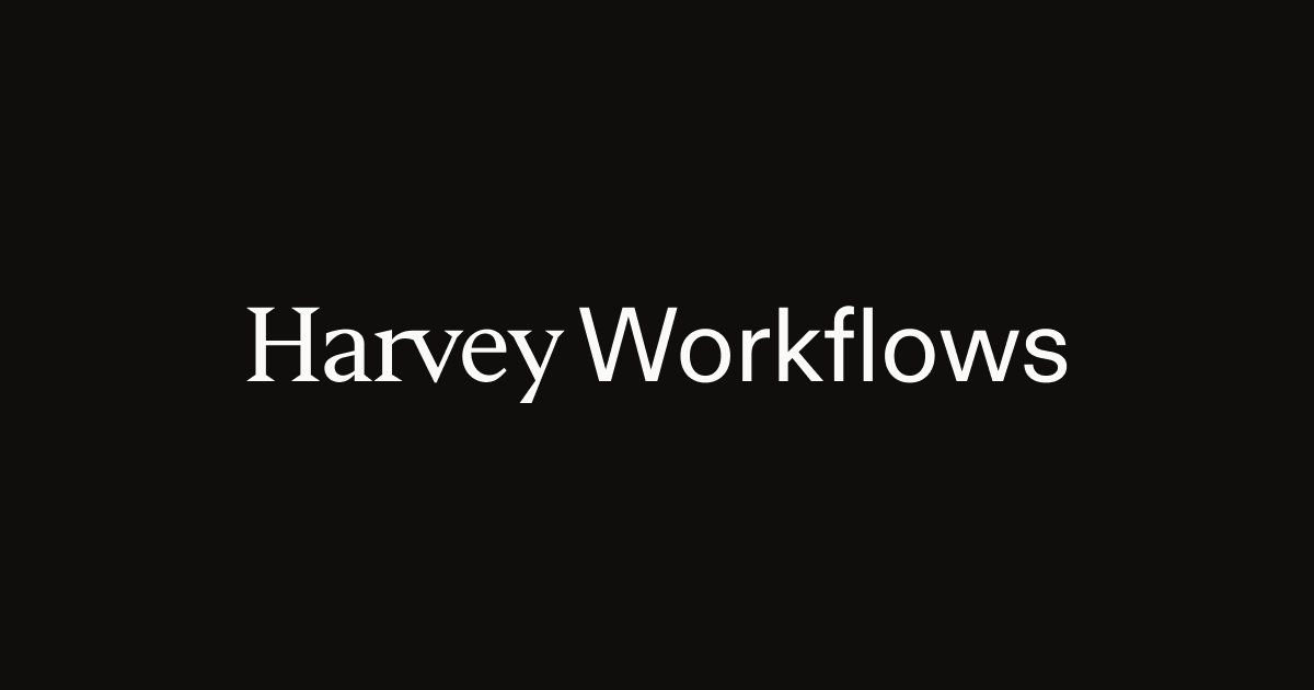 Harvey – Workflows
