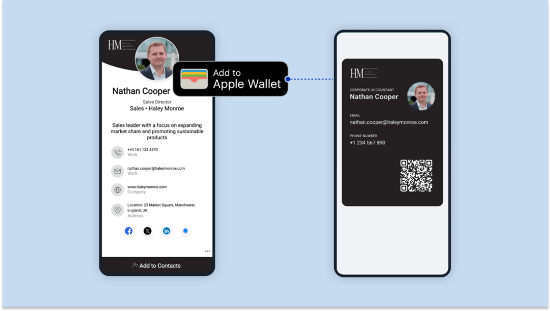 How to Create and Add a Digital Business Card to Apple Wallet | Uniqode ...