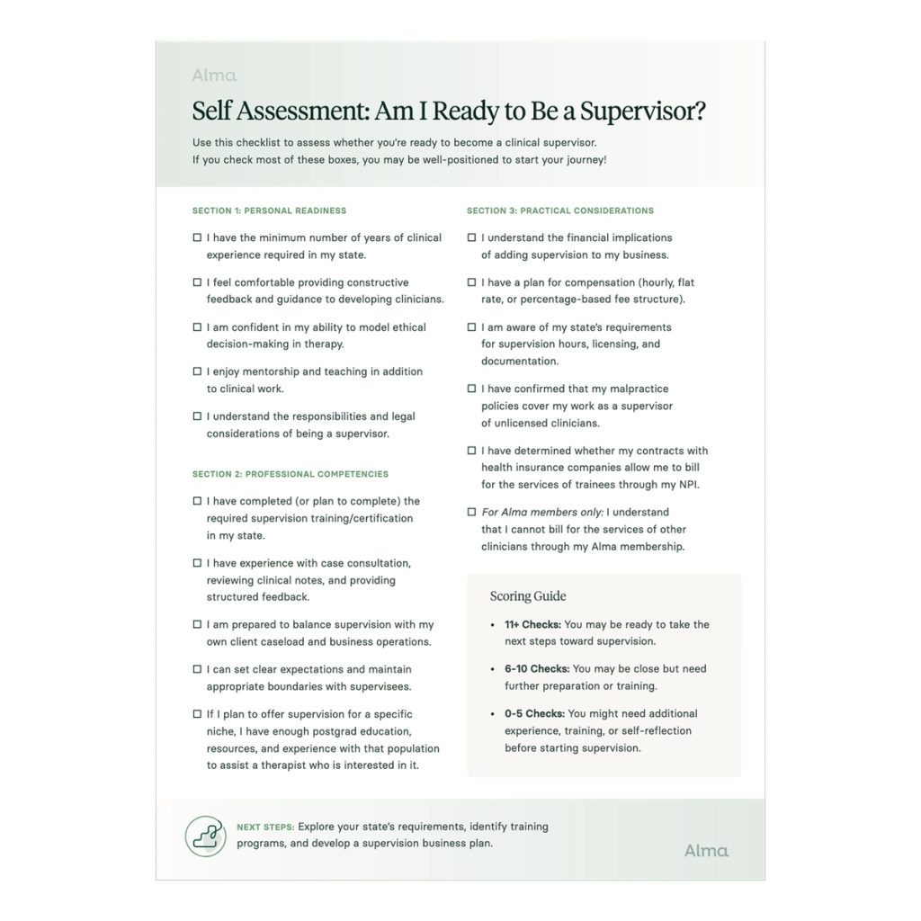 Am I Ready to Be a Supervisor? Self-Assessment — Alma