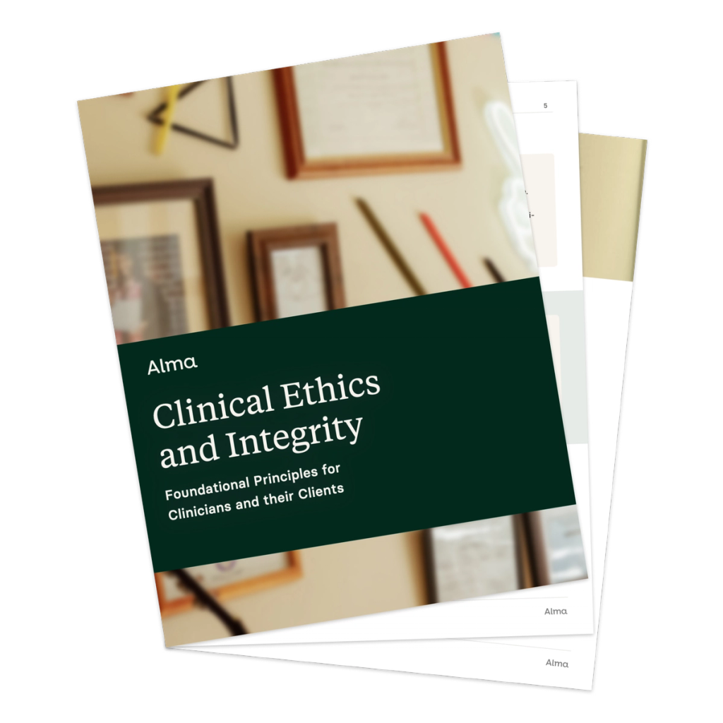 Clinical Ethics and Integrity Guide for Therapists — Alma