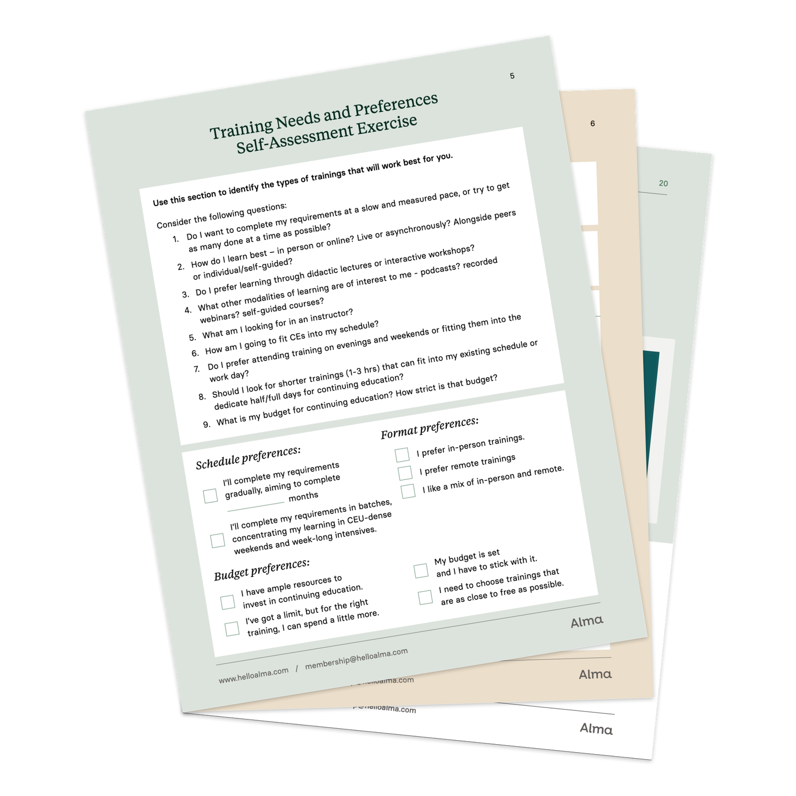 Guide to Planning & Tracking Continuing Education Hours — Alma