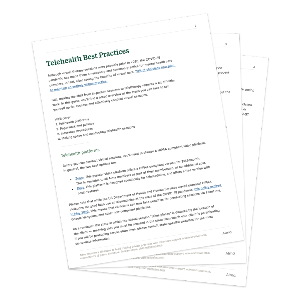 Telehealth Best Practices for Virtual Therapy — Alma