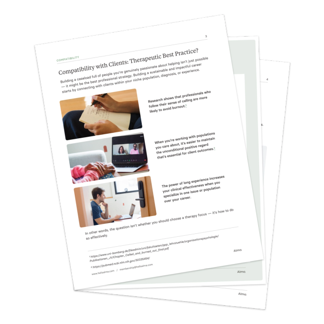 How to identify and connect with ideal therapy clients — Alma