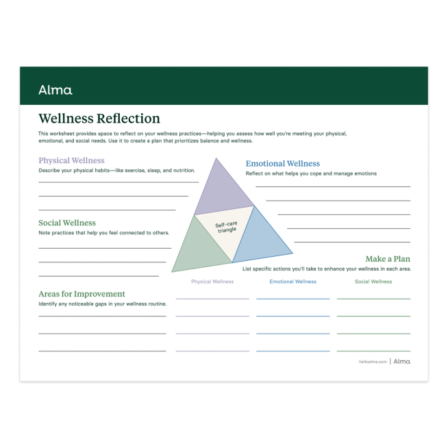 Relaxation Routine Worksheet for Stress Relief — Alma