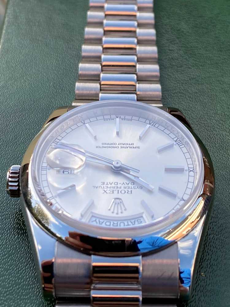 Rolex Day-Date 118209 Silver 2008 with original box