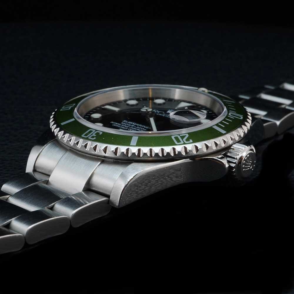Rolex Submariner 16610LV Kermit Flat 4 Black 2003 with original box and ...