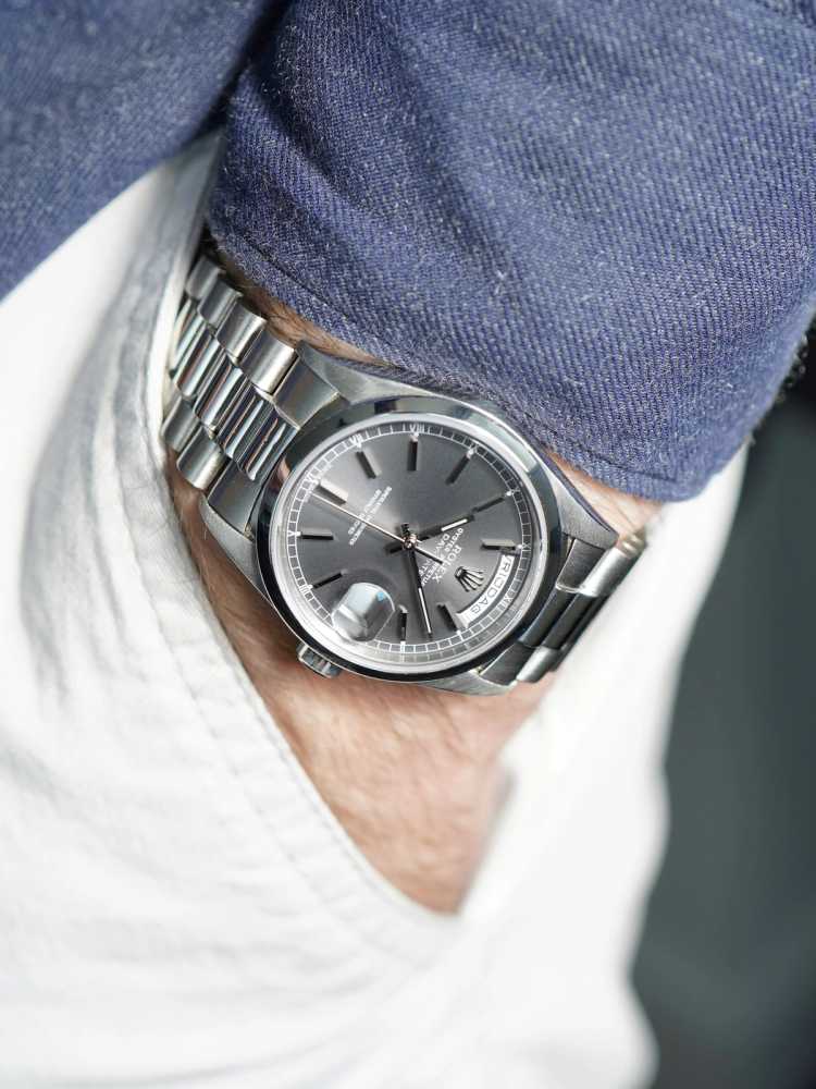 Rolex Day-Date 'Full Set' 18206 Grey 1999 with original box and papers