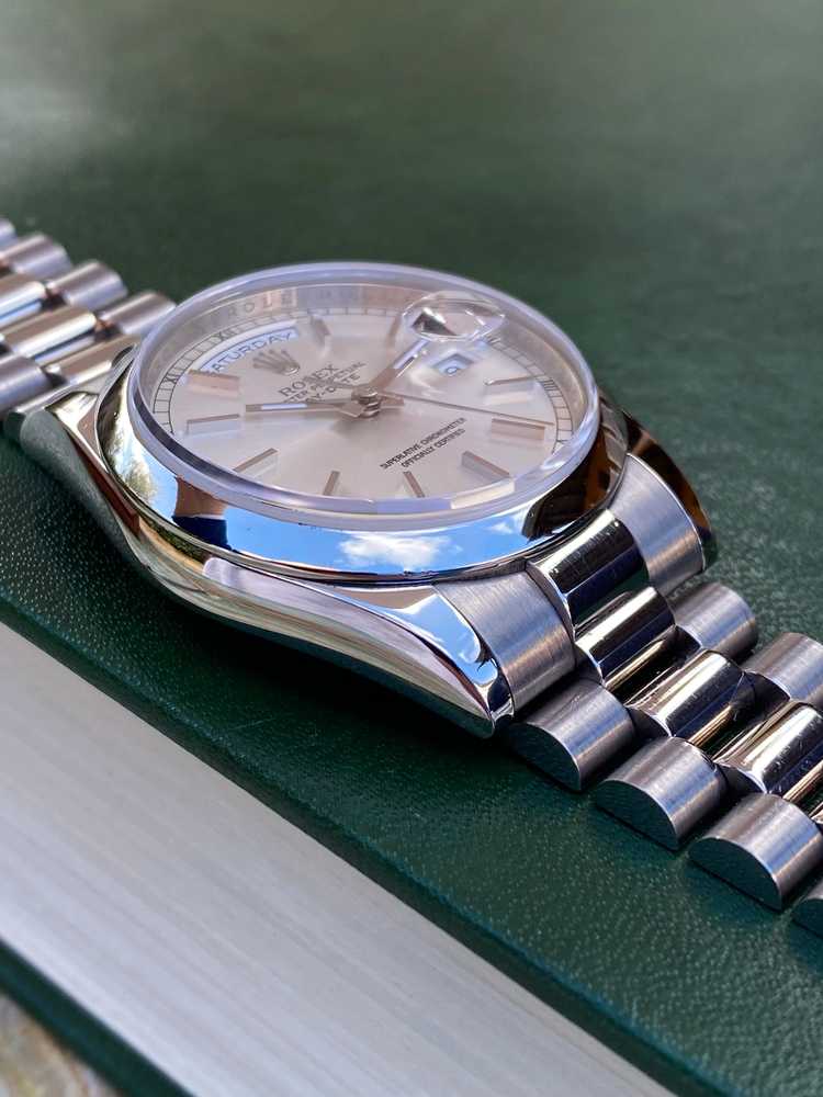 Rolex Day-Date 118209 Silver 2008 with original box