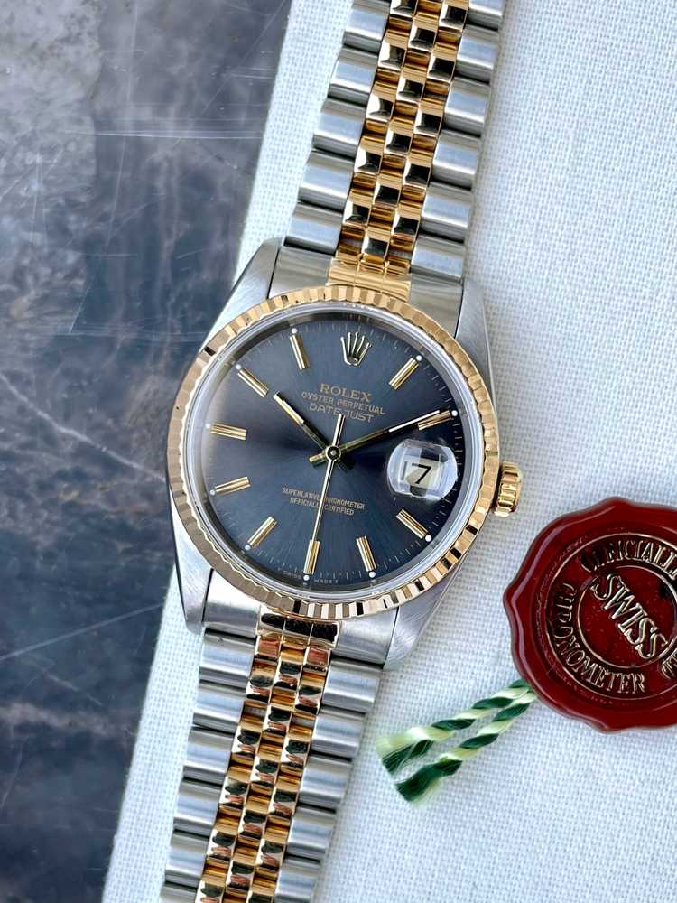 Rolex Datejust 16233 Grey 1991 with original box and papers