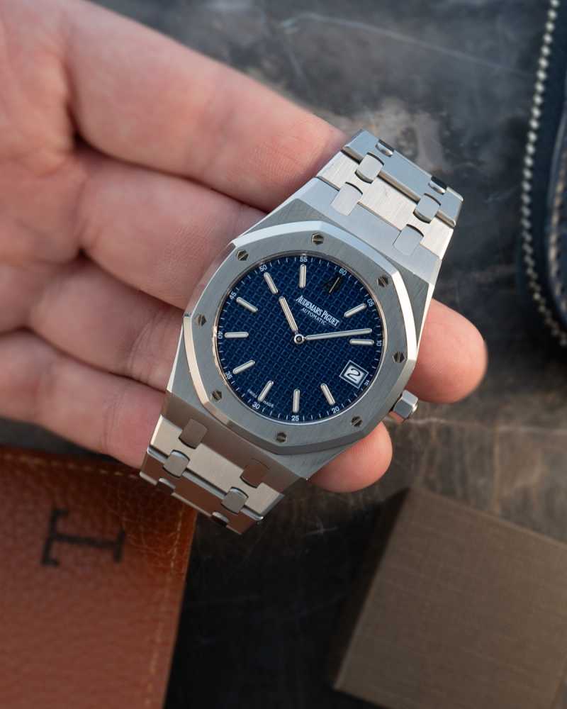 Image for Audemars Piguet Royal Oak 15202 Blue 2001 with original box ...