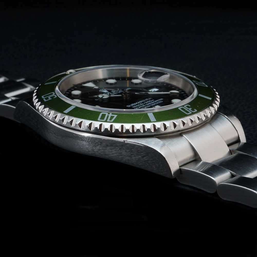 Rolex Submariner 16610LV Kermit Flat 4 Black 2003 with original box and ...