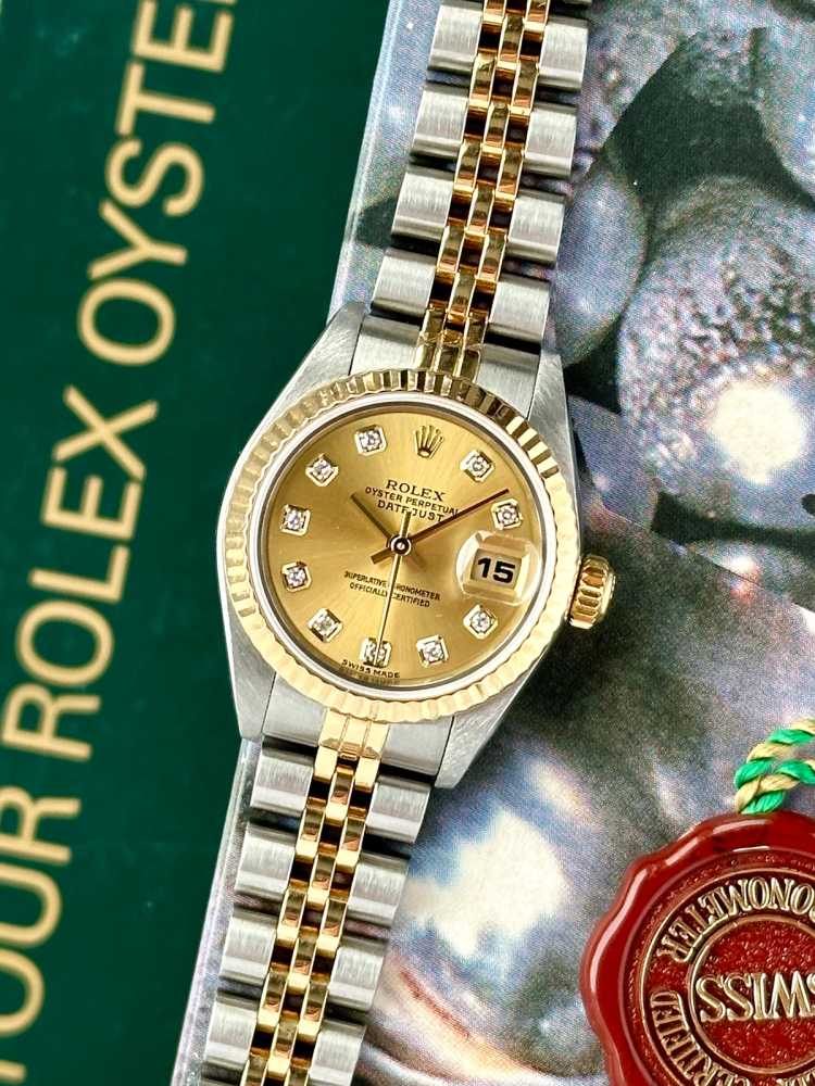 Rolex Lady Datejust "Diamond" 79173G Gold 2004 with original box and papers