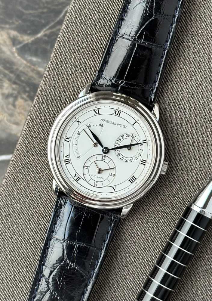 Audemars Piguet Jules Audemars Dual Time Platinum 25685 PT White 1992 ...
