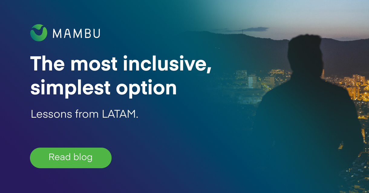 The most inclusive, simplest option | Cloud core banking platform | Mambu