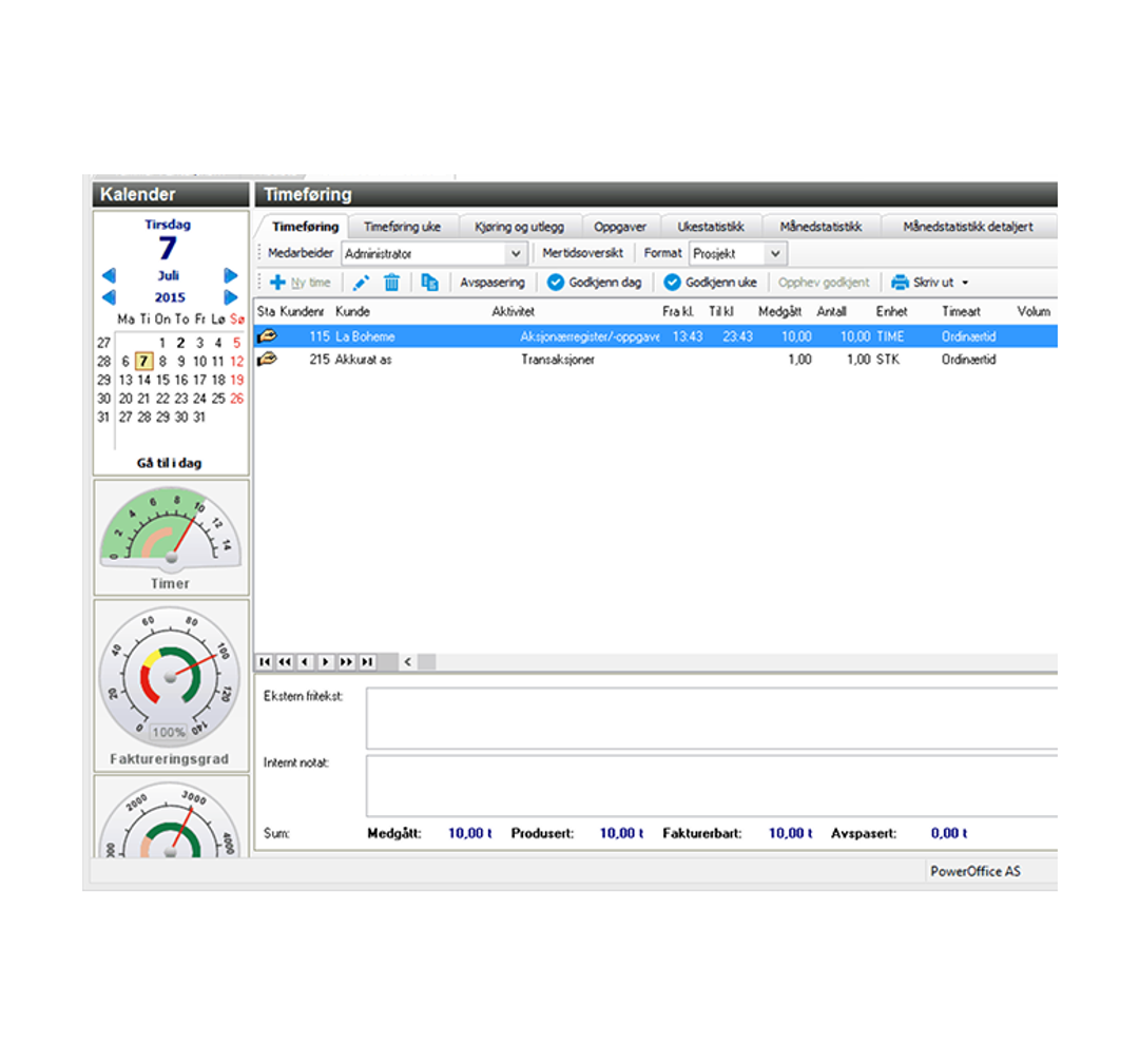 PowerOffice Win | Komplett system for effektiv drift