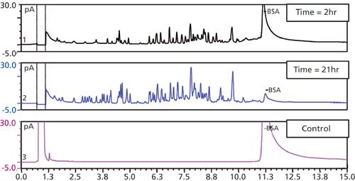 Direct Measurement of Mass Balance in the Digestion of a Protein