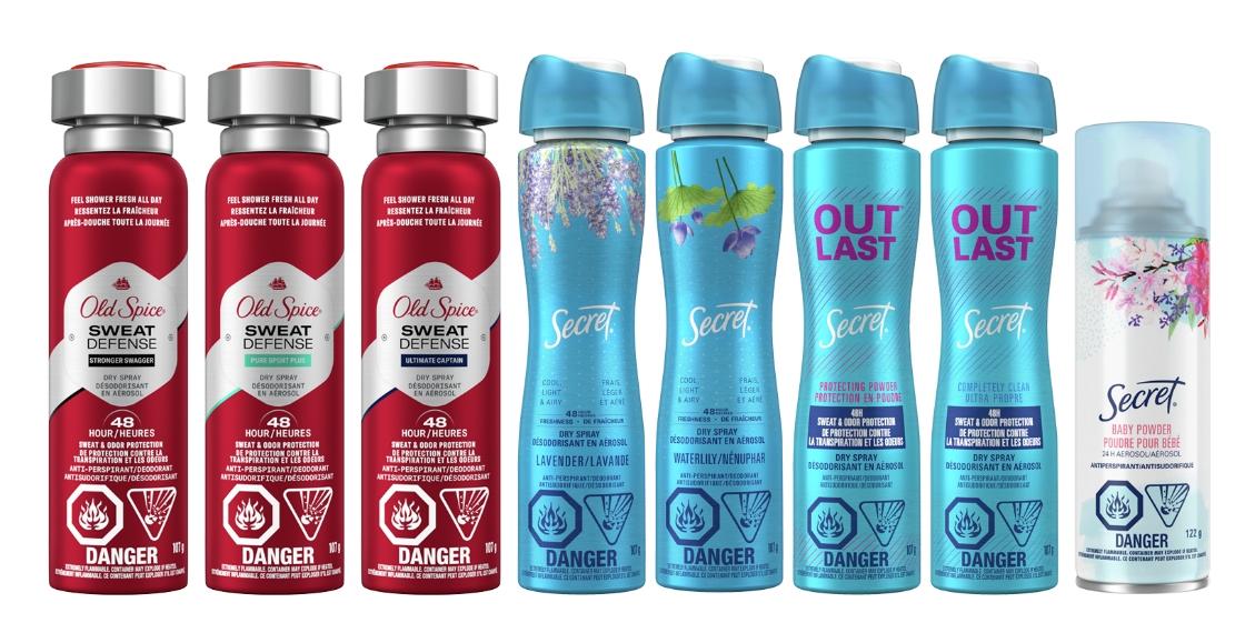 Procter & Gamble Issue Voluntary Recall of Certain Old Spice, Secret ...