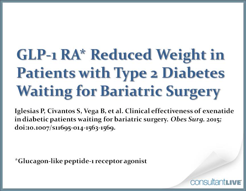 Weight Loss Before Bariatric Surgery in T2DM: GLP-1 Agonist Gets it Done