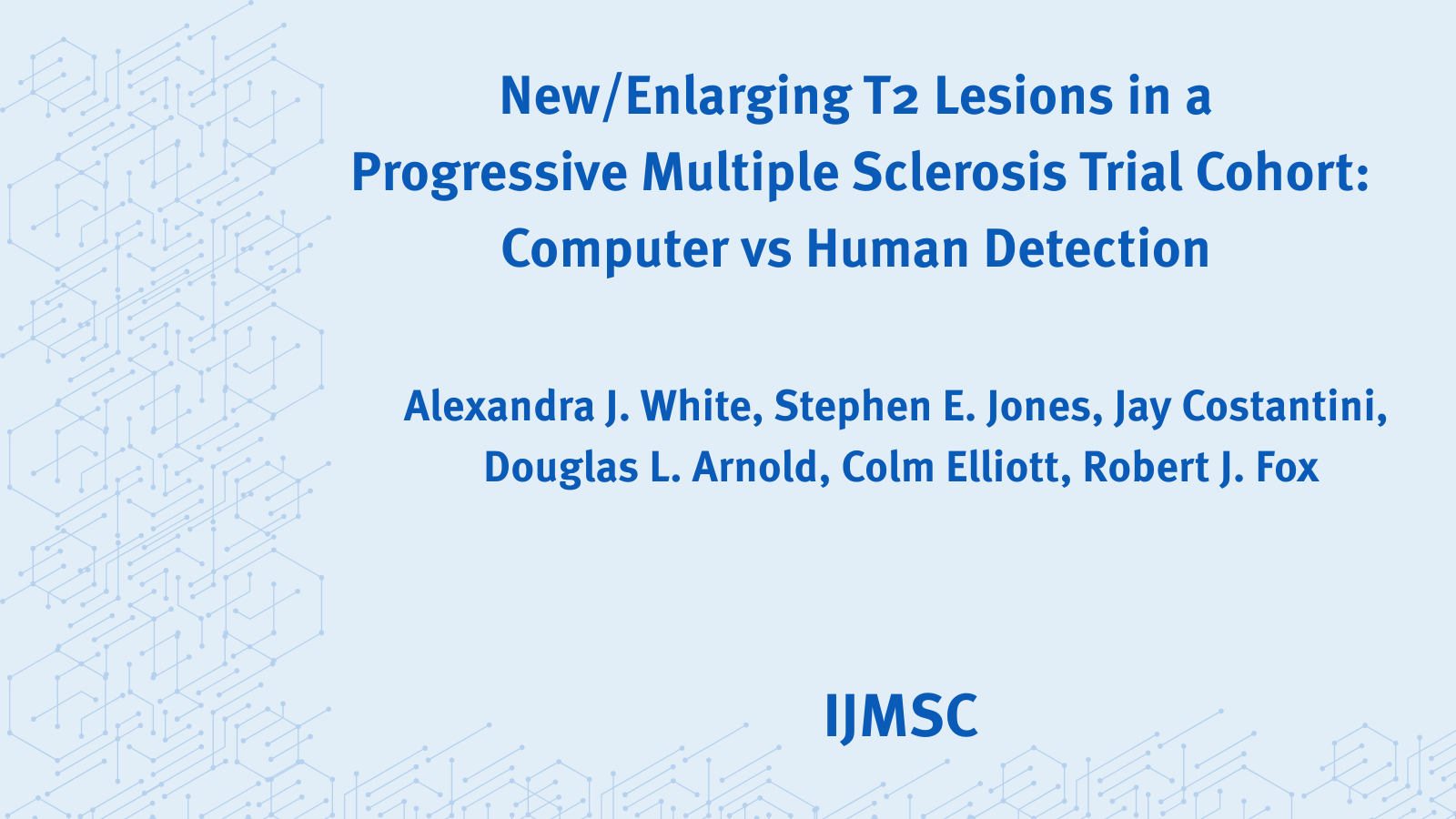 New/Enlarging T2 Lesions in a Progressive Multiple Sclerosis Trial ...