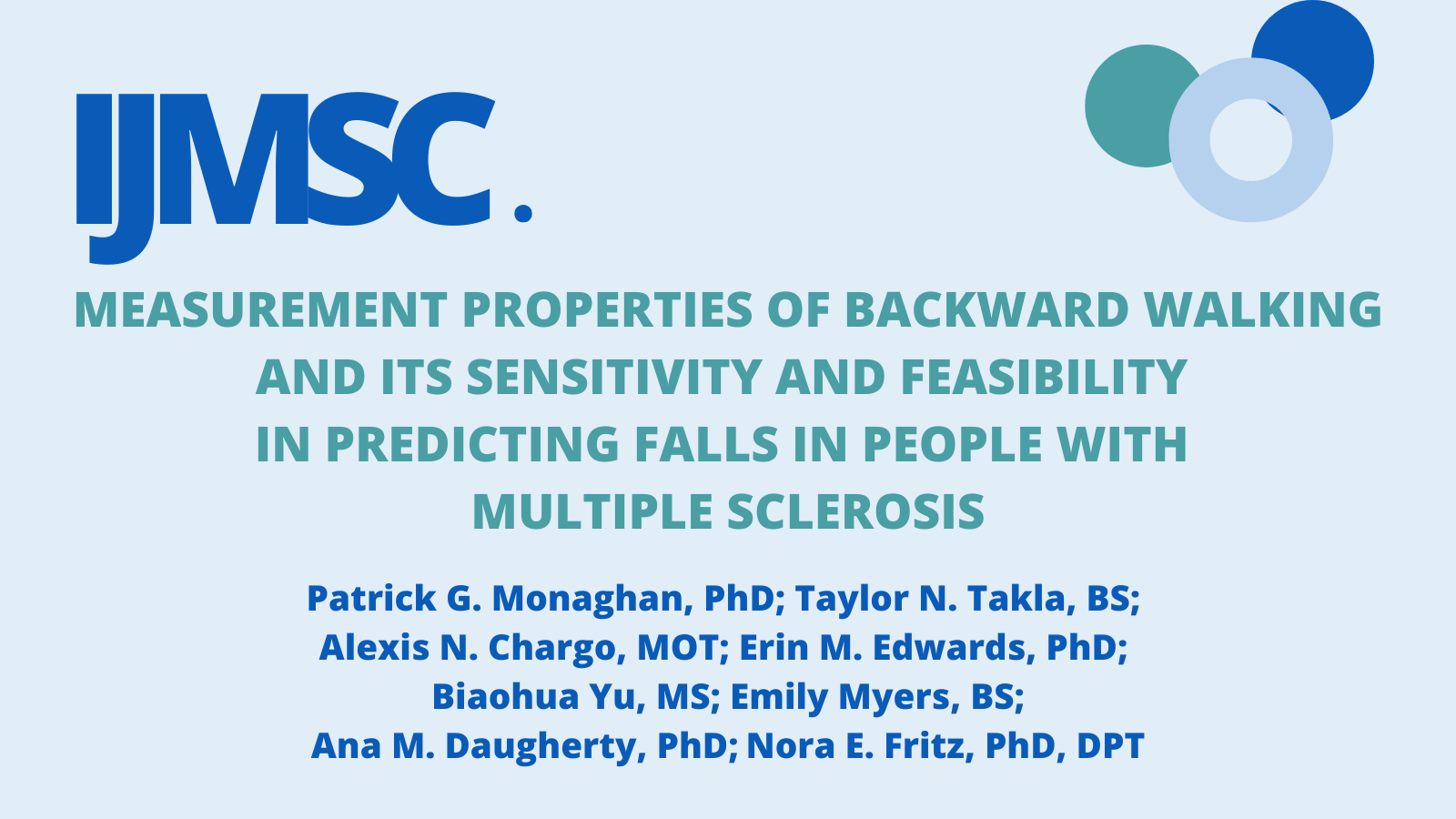 Measurement Properties of Backward Walking and Its Sensitivity and ...