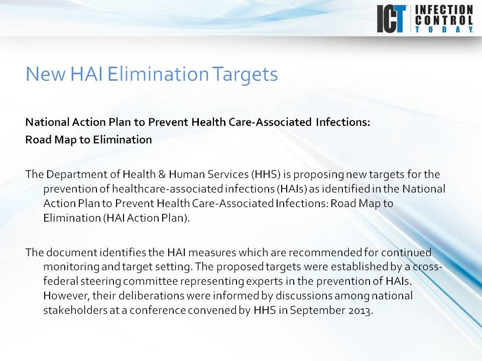 Slide Show: HAI Action Plan 2020 Targets | Infection Control Today