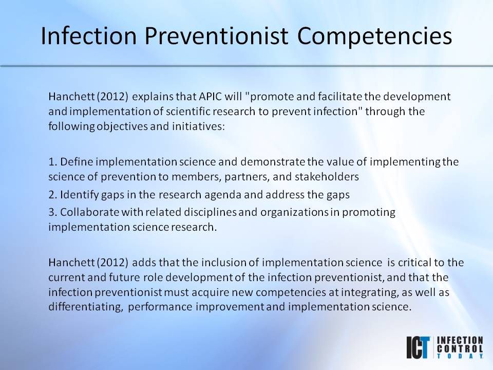 Slide Show: Infection Preventionist Competencies | Infection Control Today