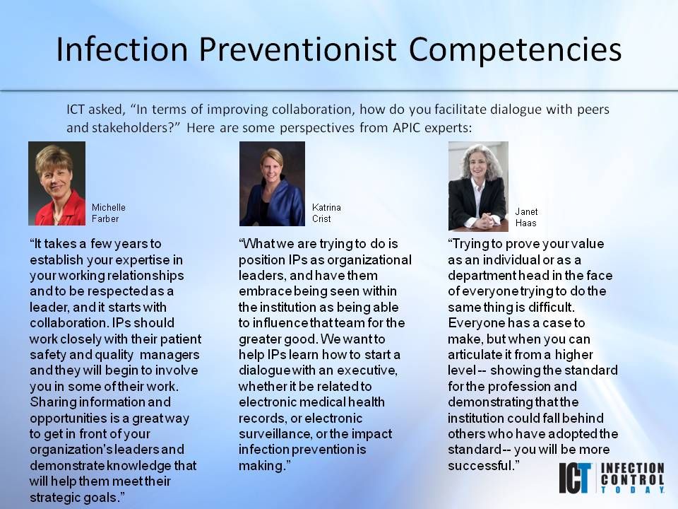 Slide Show: Infection Preventionist Competencies