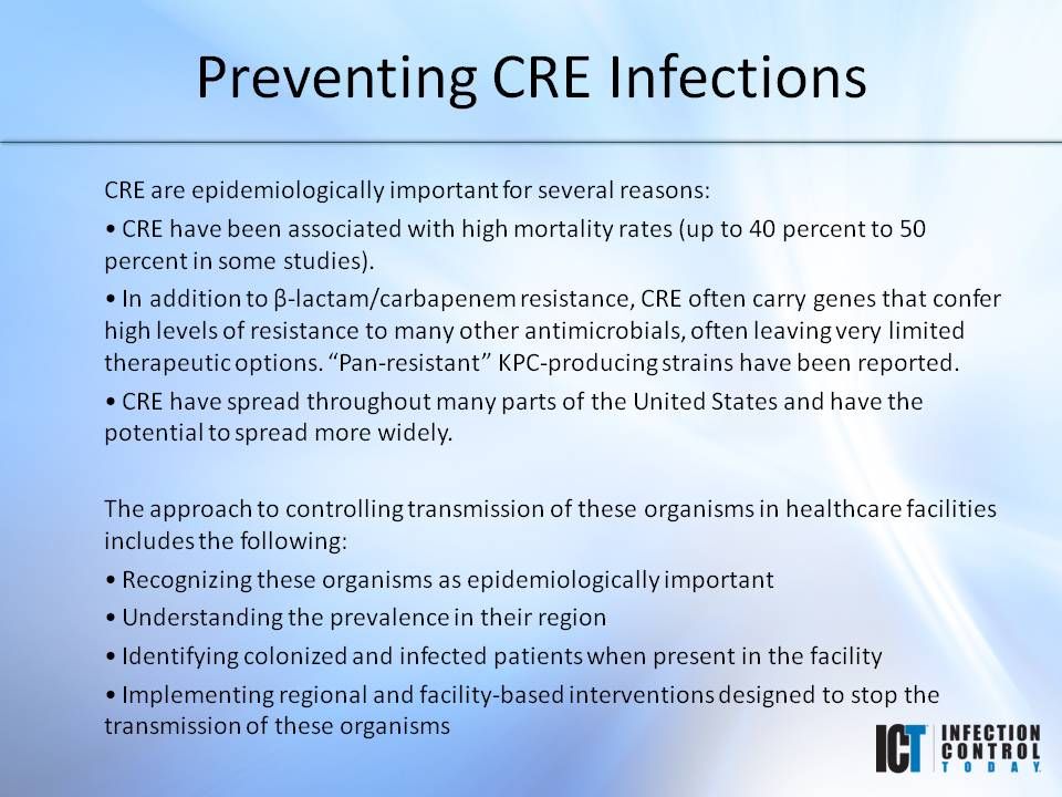 Slide Show: Preventing CRE Infections | Infection Control Today
