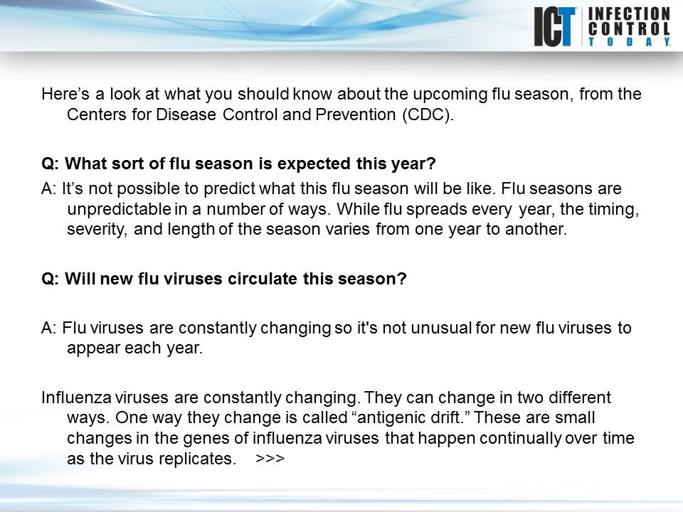 Slide Show: What You Should Know for the 2015-2016 Influenza Season