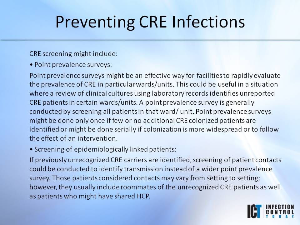 Slide Show: Preventing CRE Infections | Infection Control Today