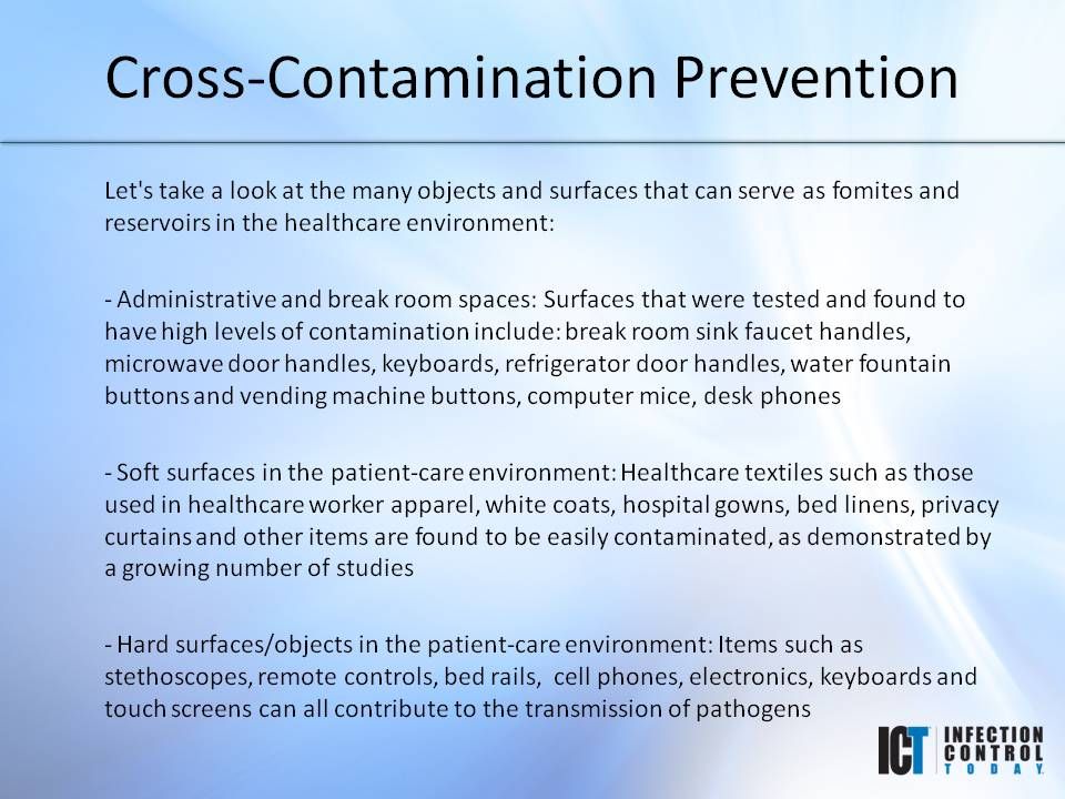 Slide Show: Cross-Contamination Prevention | Infection Control Today