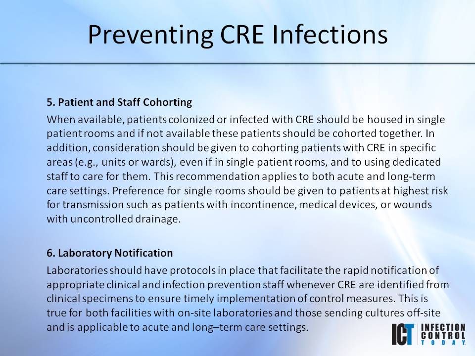 Slide Show: Preventing CRE Infections | Infection Control Today