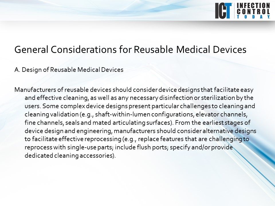 Slide Show: Reprocessing Medical Devices in Healthcare Settings