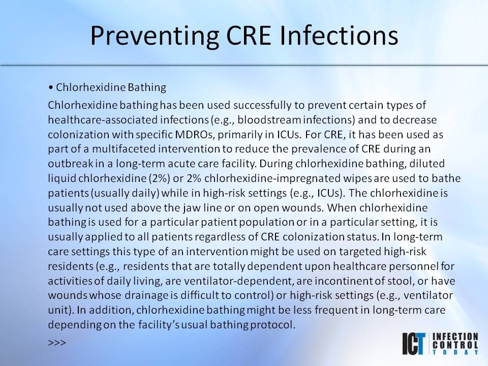 Slide Show: Preventing CRE Infections