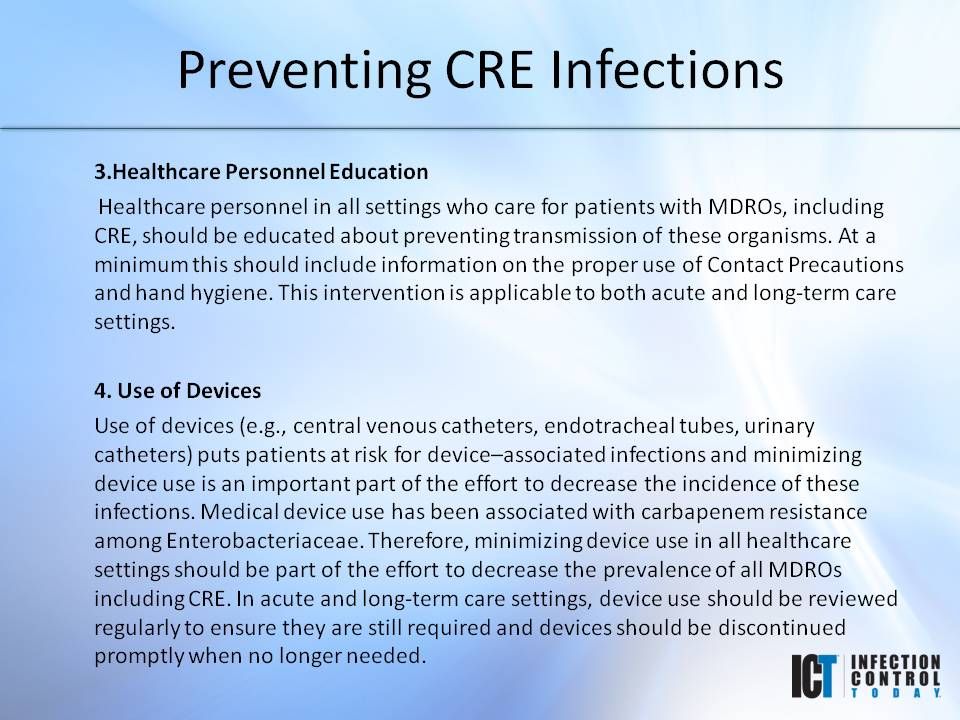 Slide Show: Preventing CRE Infections | Infection Control Today