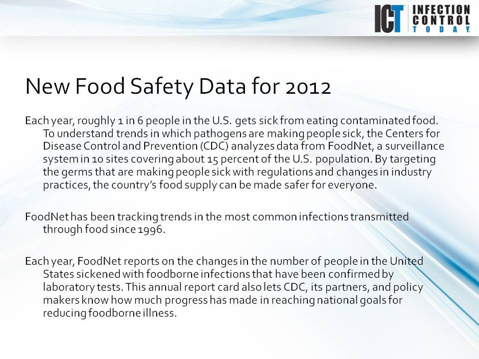 Slide Show: Foodborne Illness Trends | Infection Control Today