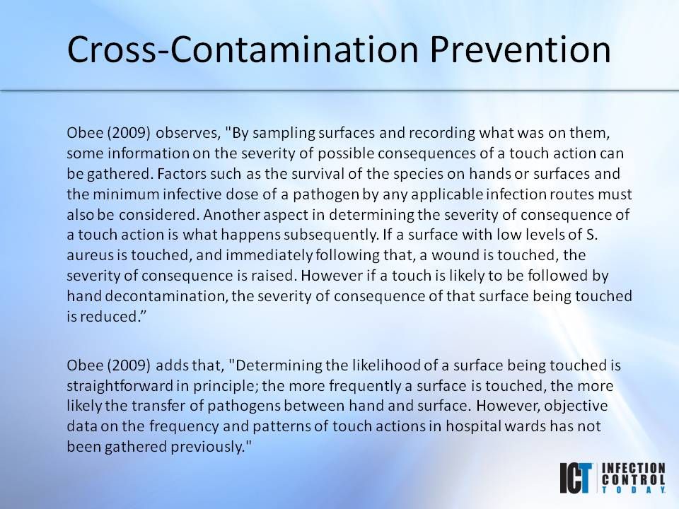 Slide Show: Cross-Contamination Prevention | Infection Control Today