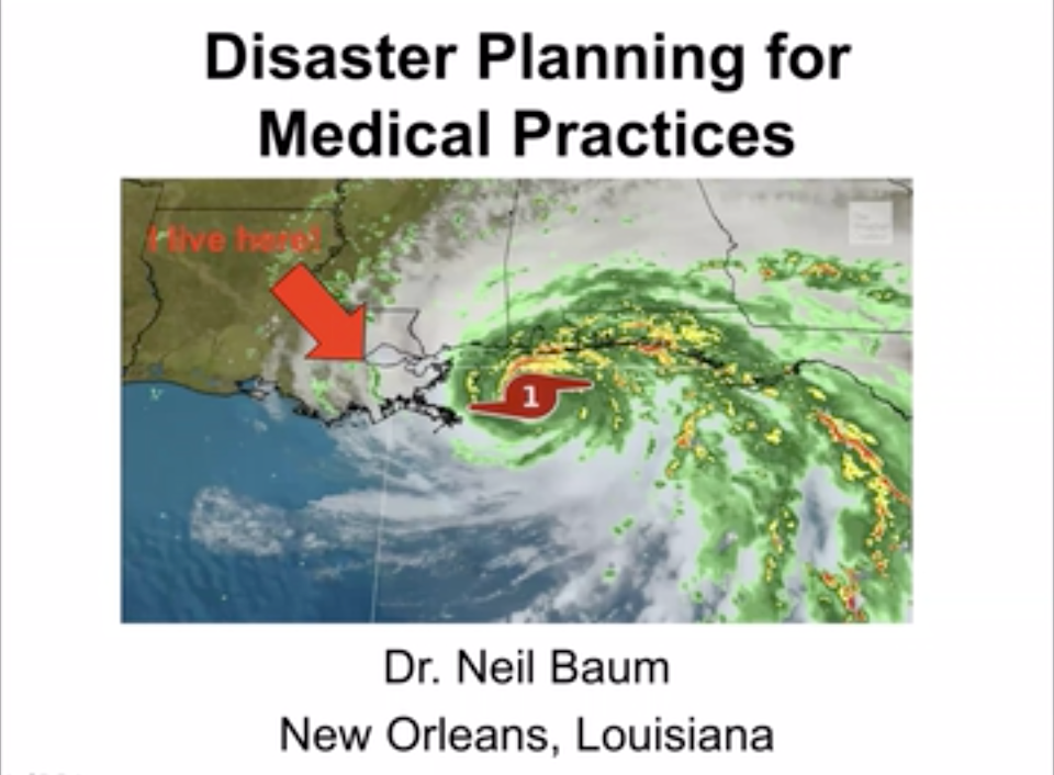 Disaster planning for medical practices