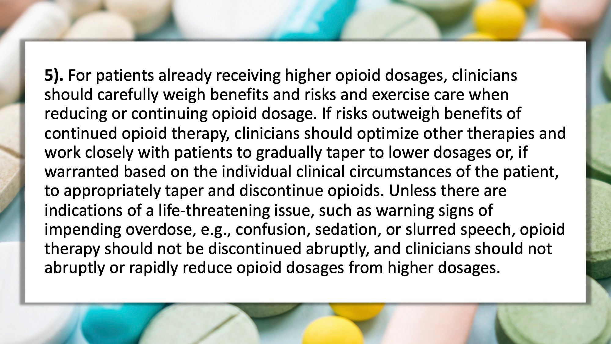 Proposed opioid prescribing guidelines: 12 recommendations for clinicians Proposed opioid prescribing guidelines: 12 recommendations for clinicians