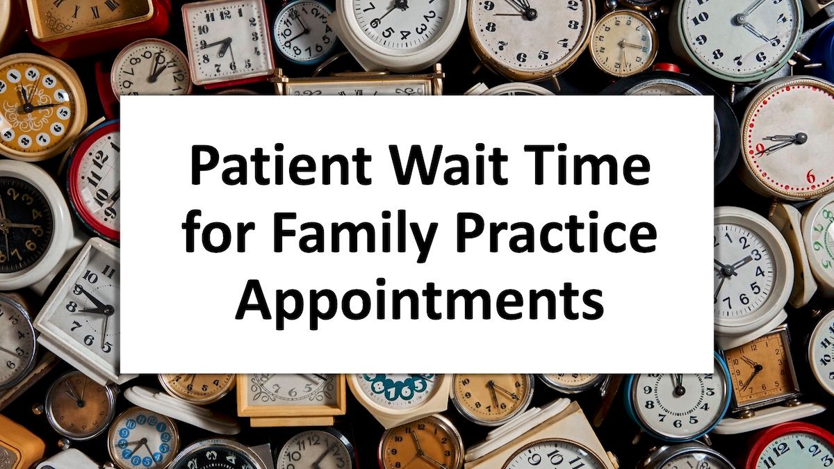 Patient wait time for family practice appointments