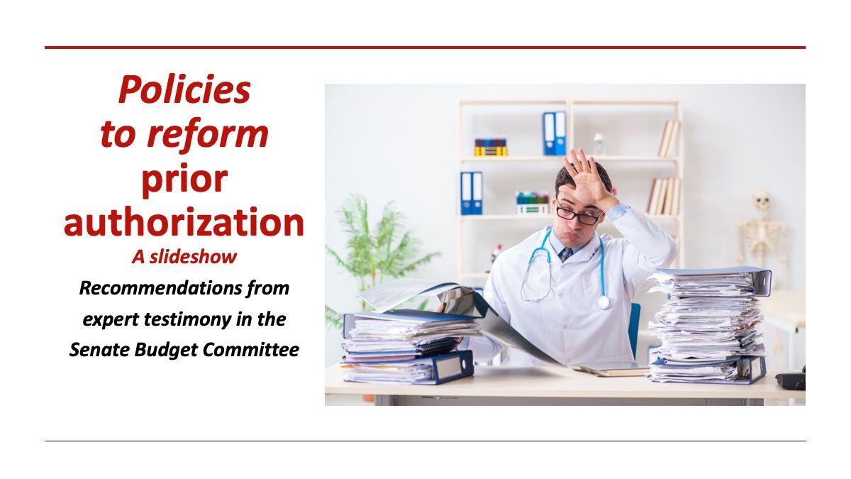 Policies to reform prior authorization: a slideshow