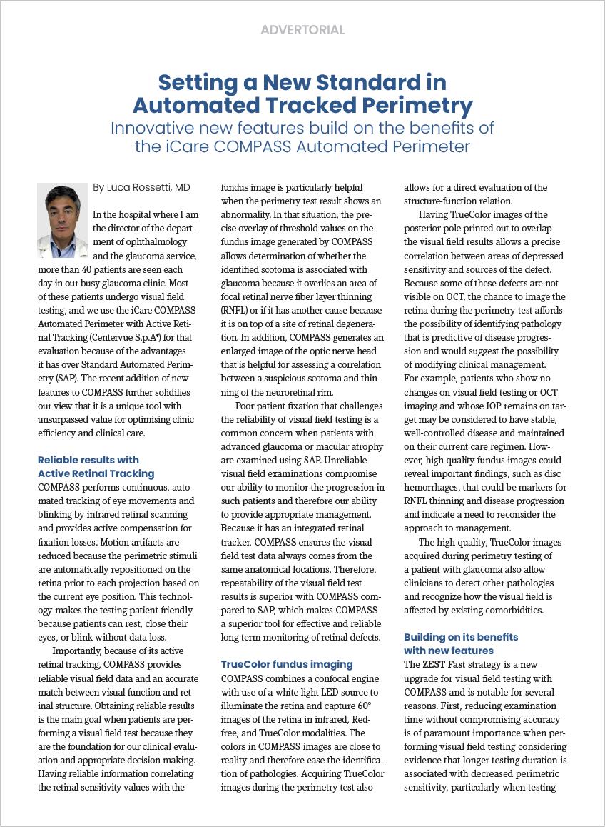 Setting a New Standard in Automated Tracked Perimetry