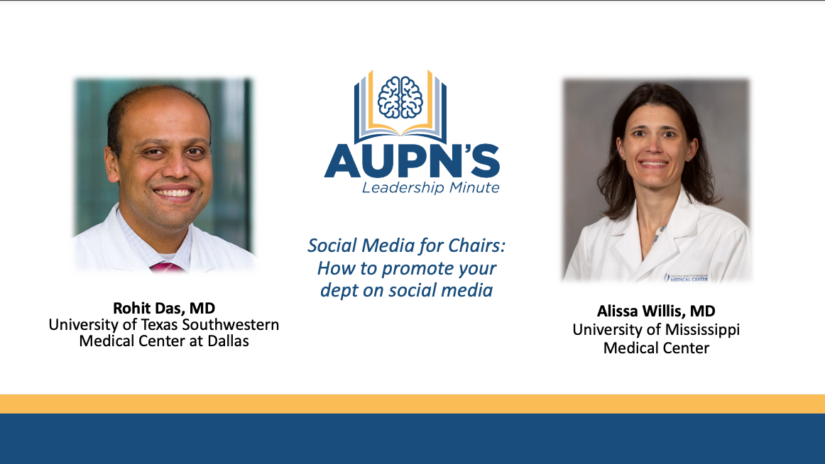 AUPN Leadership Minute Episode 15: Social Media for Chairs - How to ...