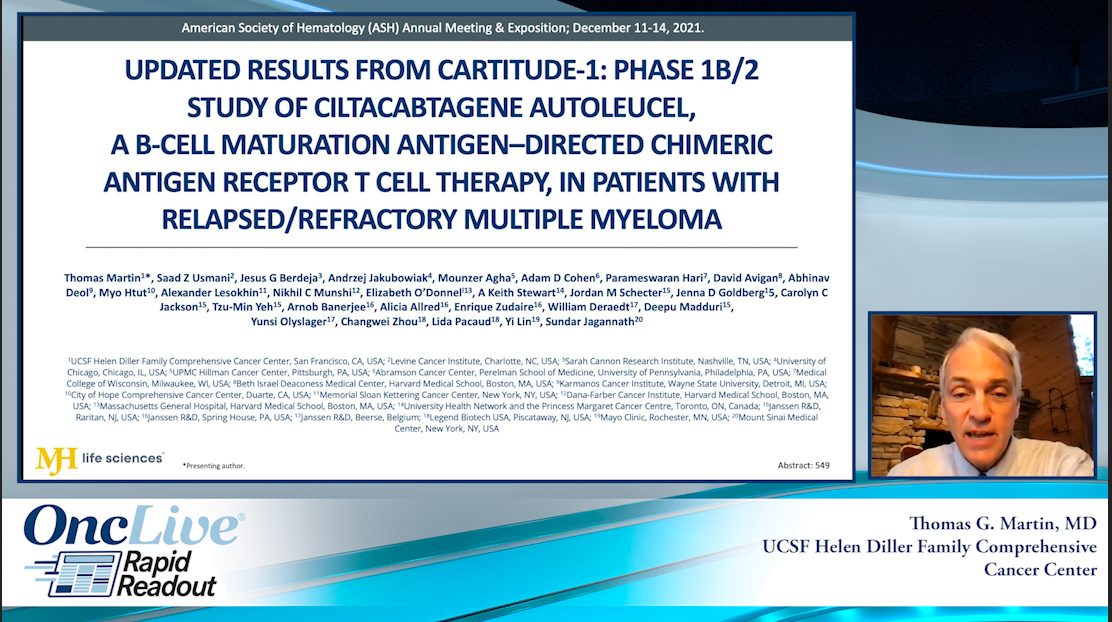 Rapid Readout: Updated Results From CARTITUDE-1: Phase 1b/2 Study of ...