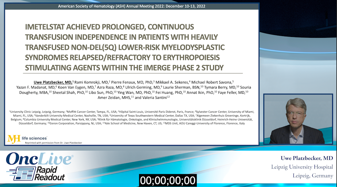 Imetelstat Achieved Prolonged, Continuous Transfusion Independence in ...